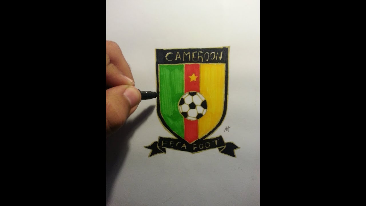 How to draw the football logo of Cameroon - YouTube