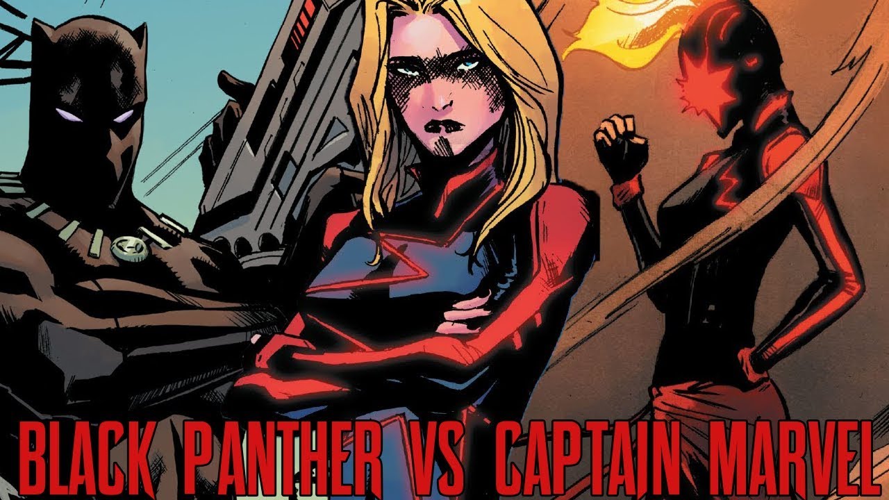 Captain Marvel Issue 14 (148) Reaction Black Panther vs Captain Marvel ...