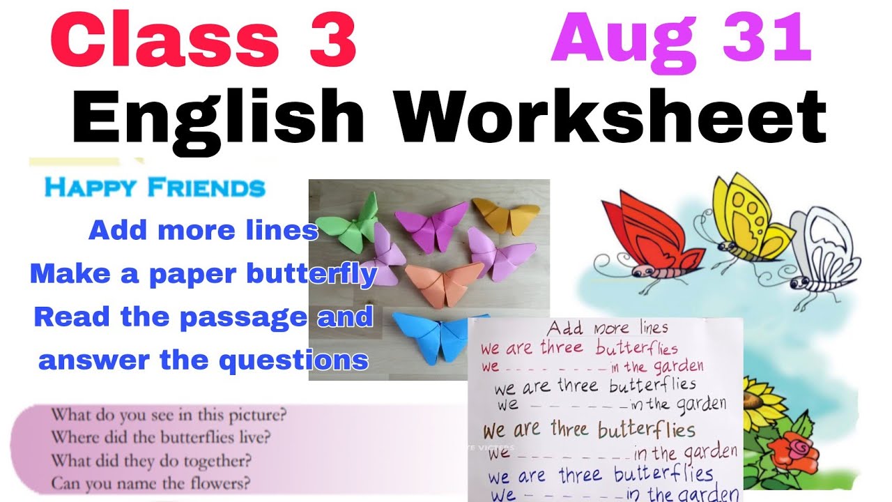 Class 3 English Worksheet Aug 31 3 Rd Std English Worksheet 31 8 21 Std Class 3 English Worksheet Aug 31 3 Rd Std English Worksheet 31 8 21 Std
