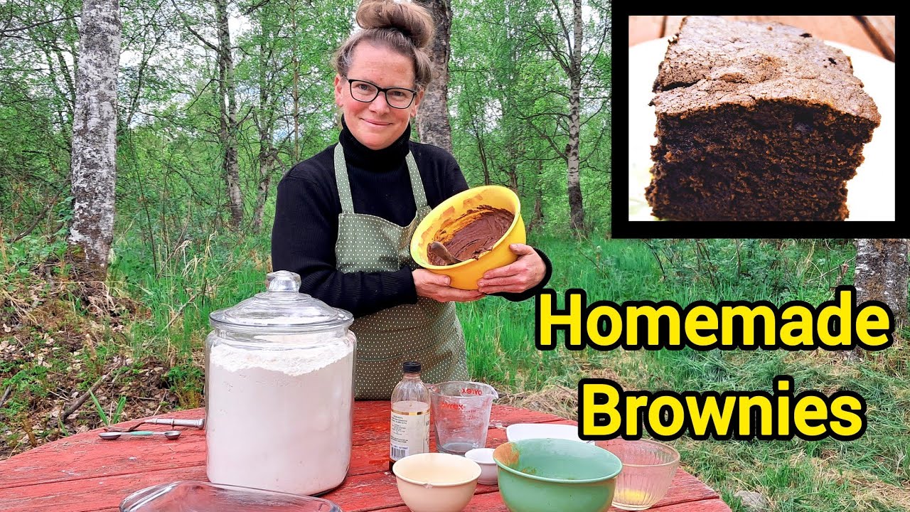 BEST Homemade Brownies/ Off Grid Baking in Alaska - YouTube