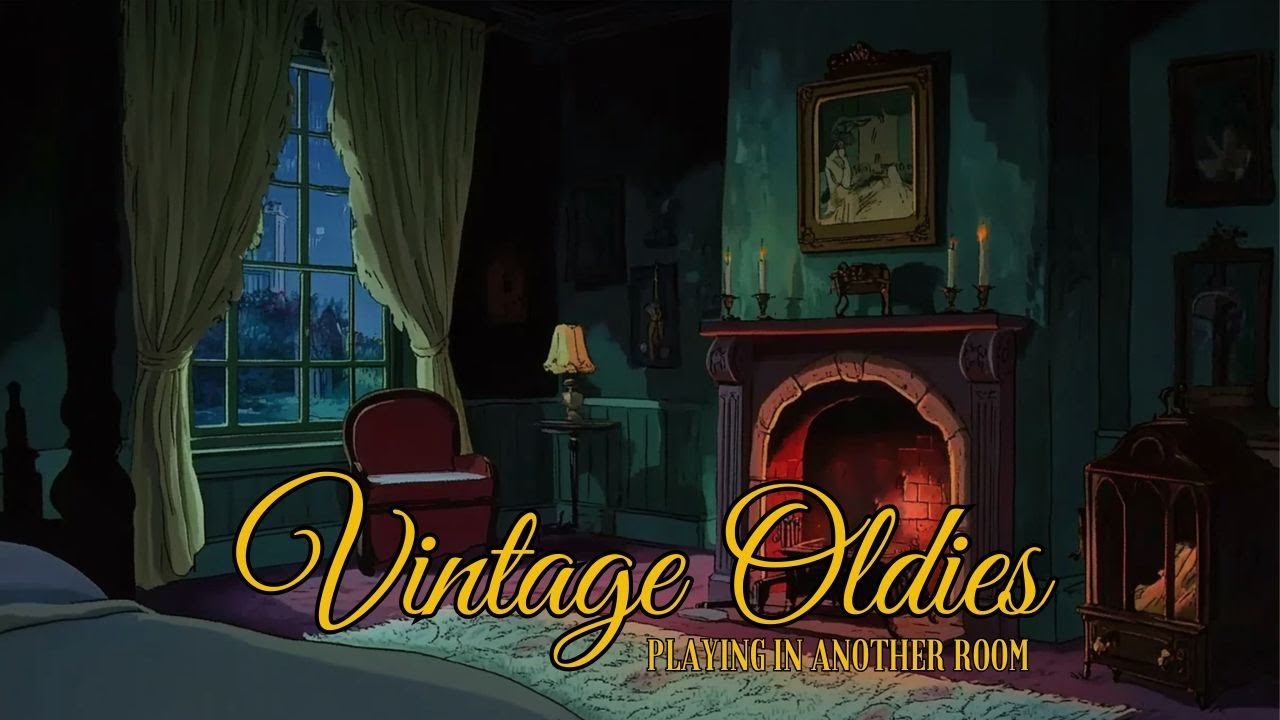 classic oldies playing in another room at midnight in a cozy attic | relax, sleep, study - YouTube