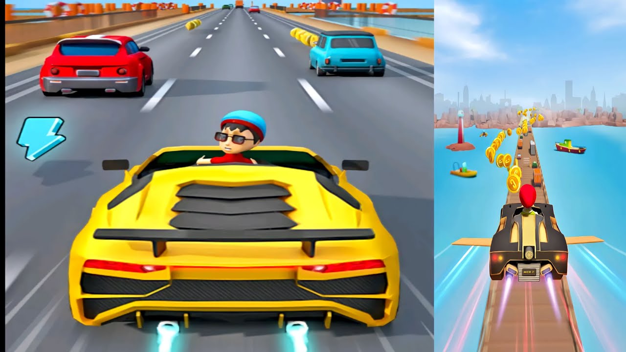 Toy car chasing the naughty child - YouTube