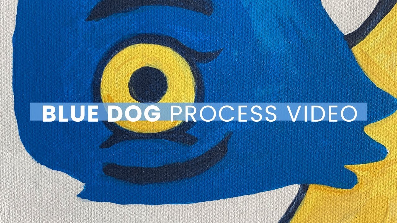 Blue Dog (Pet Portrait) - Painting Process Video - YouTube