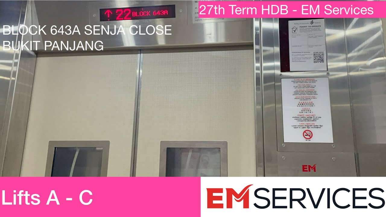 HDB Block 643A Bukit Panjang || EM Elevator - YouTube