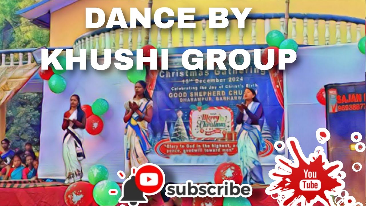 DANCE BY KHUSHI GROUP IN BARHARWA CHURCH 2024| JESUS SONG | CHRISTMAS ...