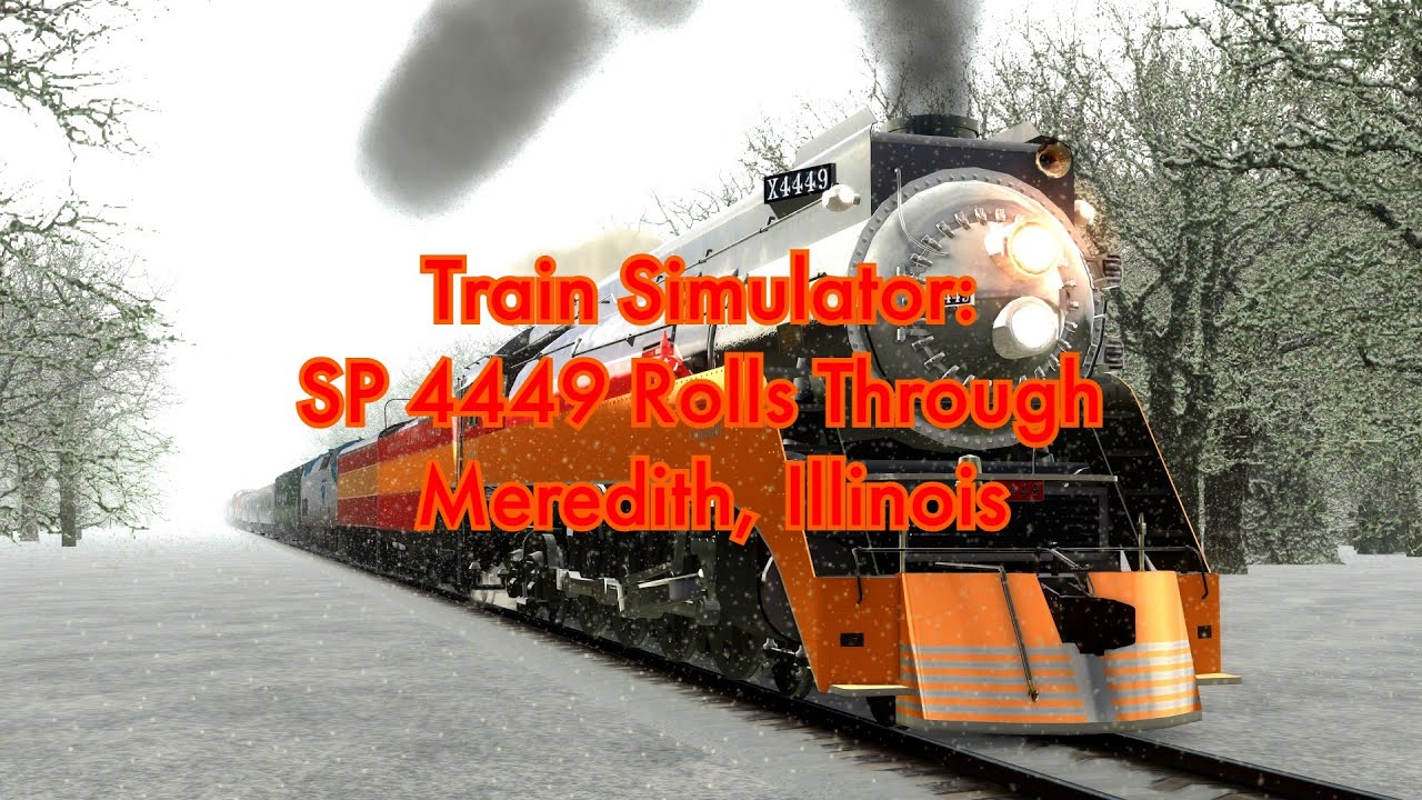 4K Train Simulator: SP 4449 Rolls Through Meredith, Illinois - YouTube