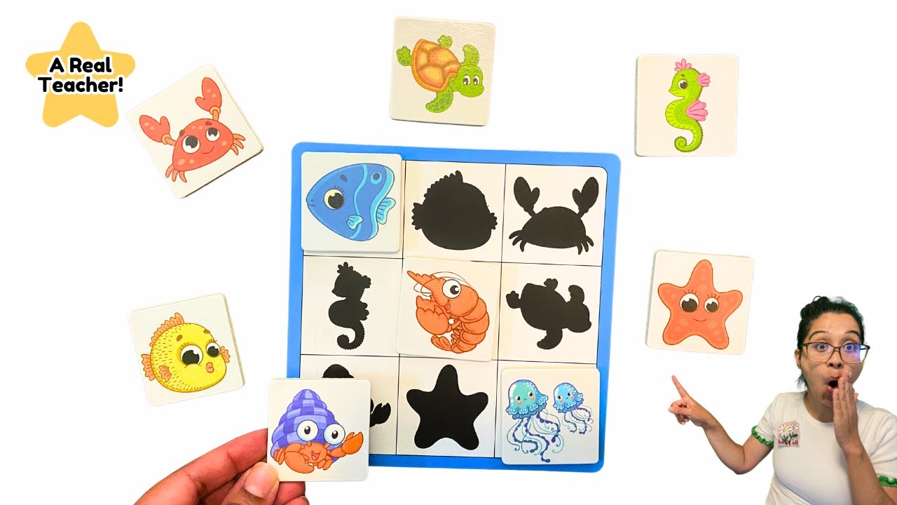 🐠 Ocean Animal Shadow Puzzle | Learn Letters, Phonics & Sea Words! 🌊 ...