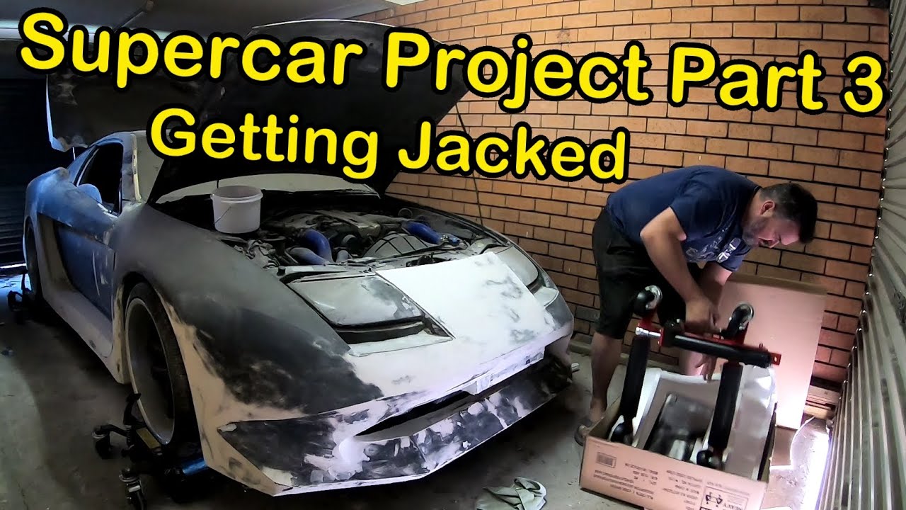 Supercar Project Part Three, Getting jacked up and stuck in - YouTube