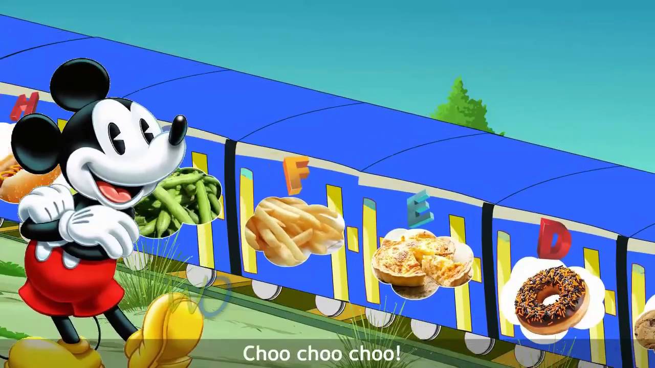 Alphabet Train Food Train | ABC Train Song | Mickey Mouse ABC Nursery ...