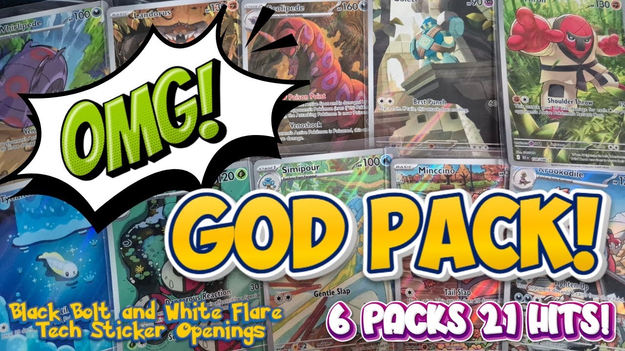 God Pack! Black Bolt and White Flare Tech Sticker Opening! - YouTube