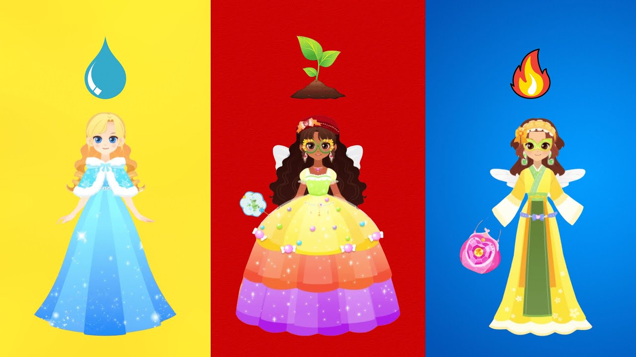 Elemental Princess Dress-Up Challenge! 👑🔥💧🌿 - YouTube
