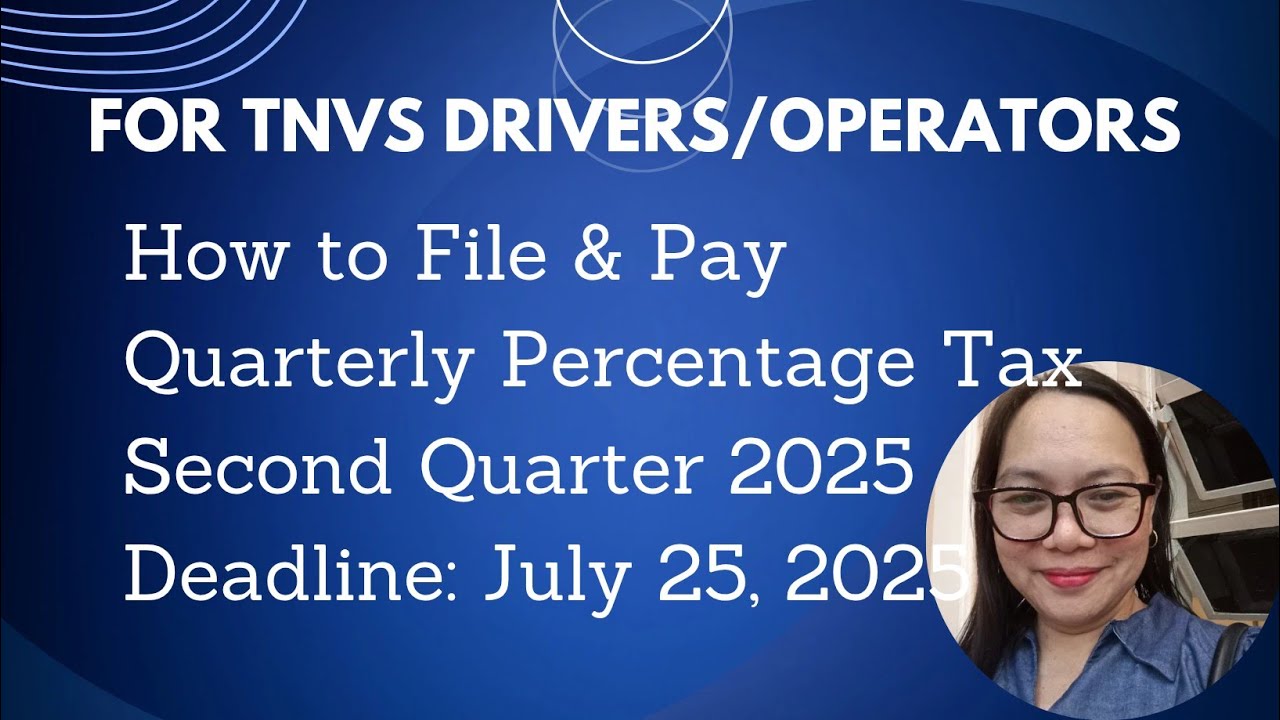 FOR TNVS DRIVERS/OPERATORS HOW TO FILE QUARTERLY PERCENTAGE TAX - YouTube