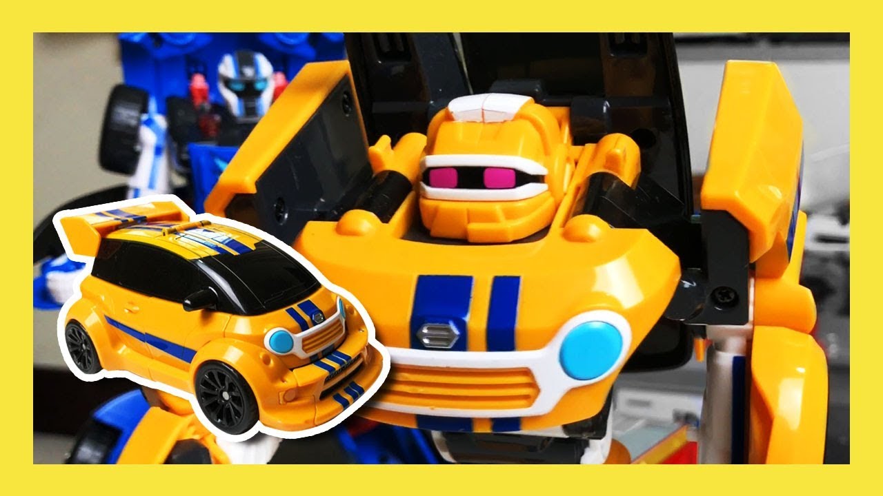 【睏爸 玩玩具 play toys EP13】HELLO CARBOT yellow robot 機器人變身 - YouTube