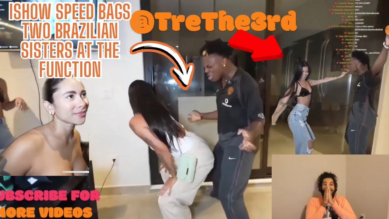iSHOW SPEED RIZZES BRAZILIAN GIRLS AT A LIT FUNCTION | SPEED BAGS TWO SISTERS👀| #ishowspeed # ...