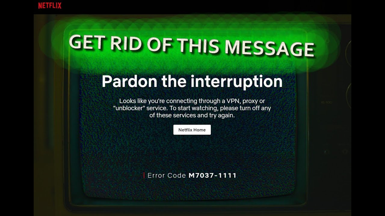 Get Rid Of Error Code M7037 1111 On Netflix YouTube