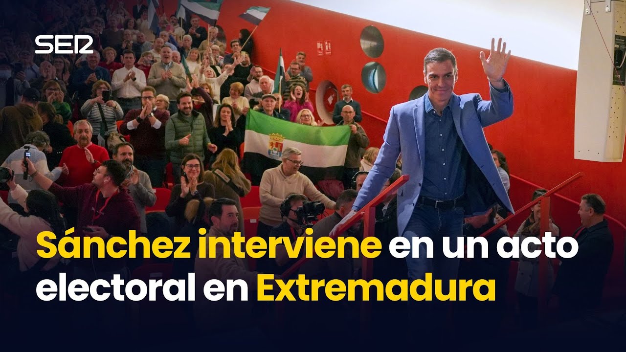 Sánchez interviene en un acto electoral en Extremadura (14/12/2025 ...