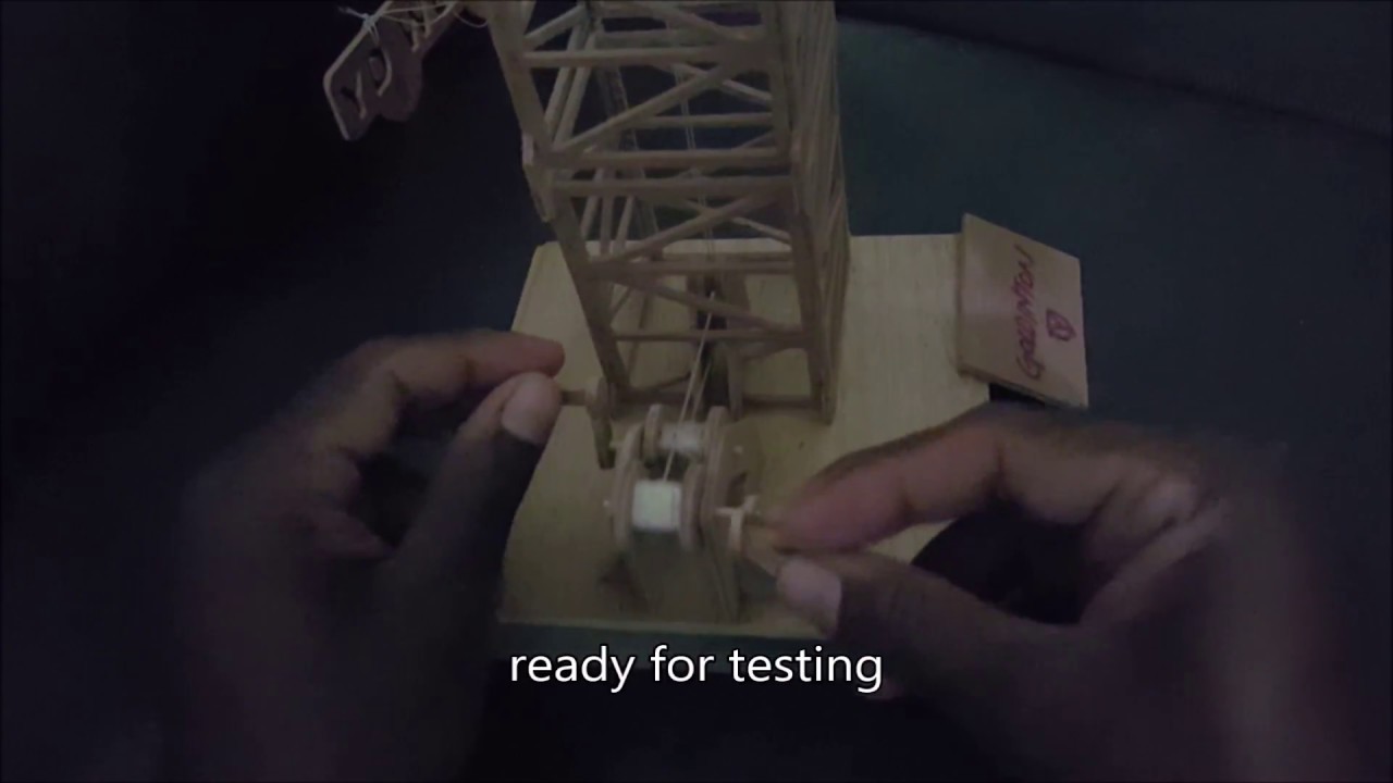complete the tower crane DIY wood project - YouTube