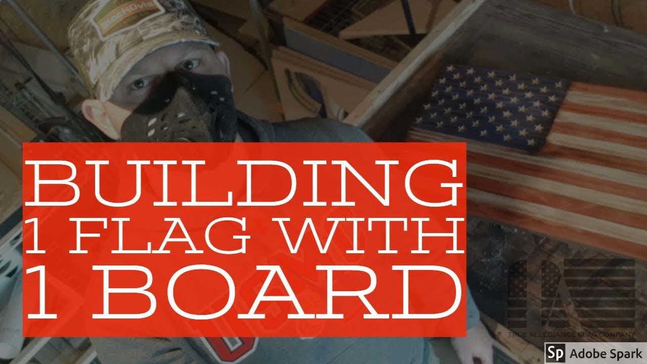 How to build one rustic flag from one board. - YouTube