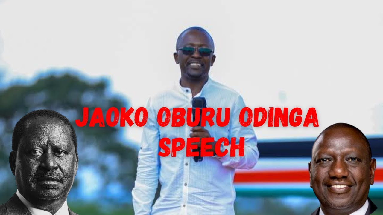 Jaoko Oburu Odinga Speech on his Appointment by H.E President William ...