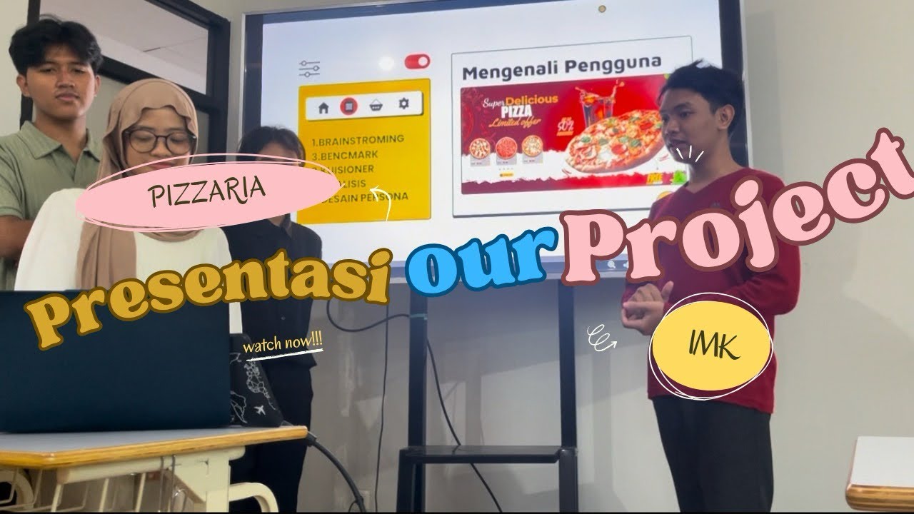 Presentasi project IMK membuat desain website pizza - YouTube