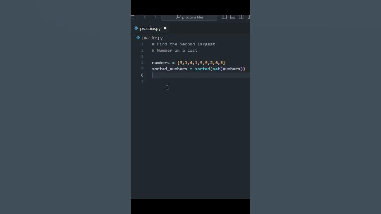 Find The Second Largest Python Pythonprogramming Coding Learnpython Pythonforbeginners