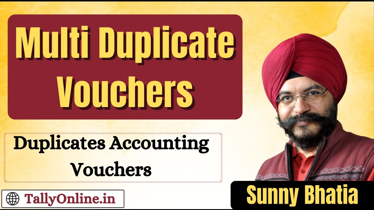 Multiple Voucher Entry In Tally||Duplicates Accounting Vouchers||Add on ...