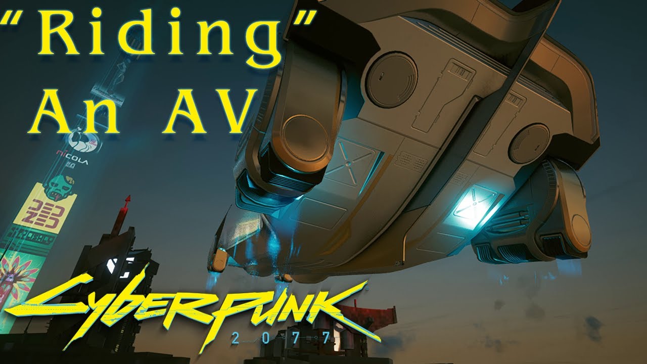 "Riding" An AV - Cyberpunk 2077 Flying Cars - YouTube