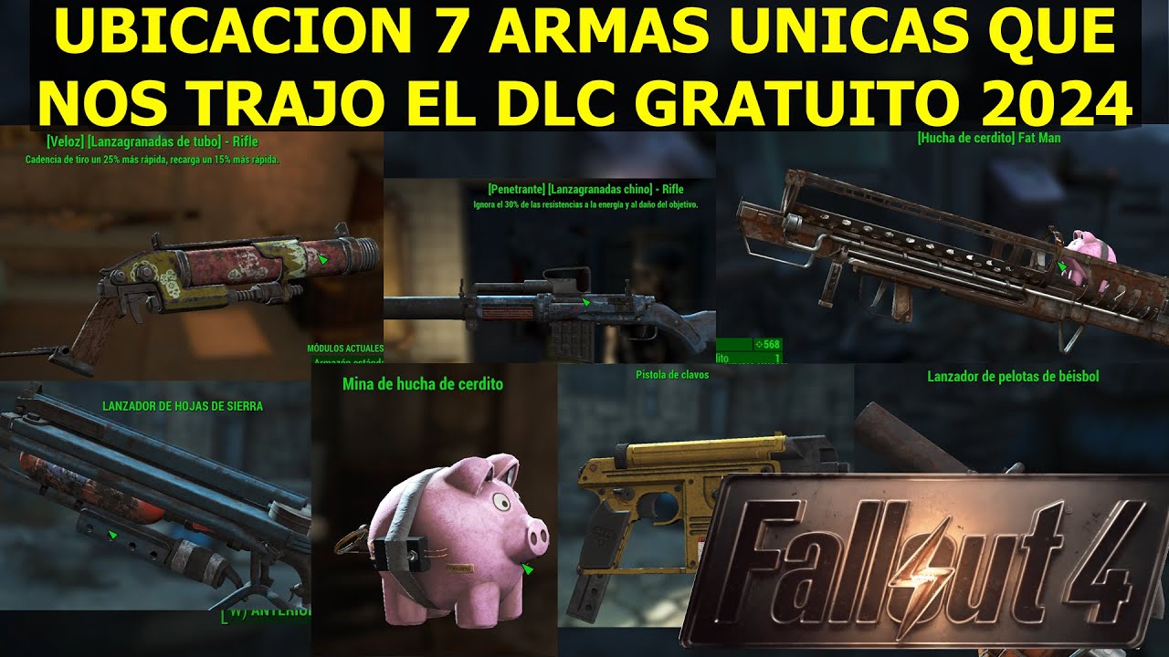 Fallout 4 Ubicacion 7 ARMAS UNICAS que nos trajo el dlc gratuito del ...