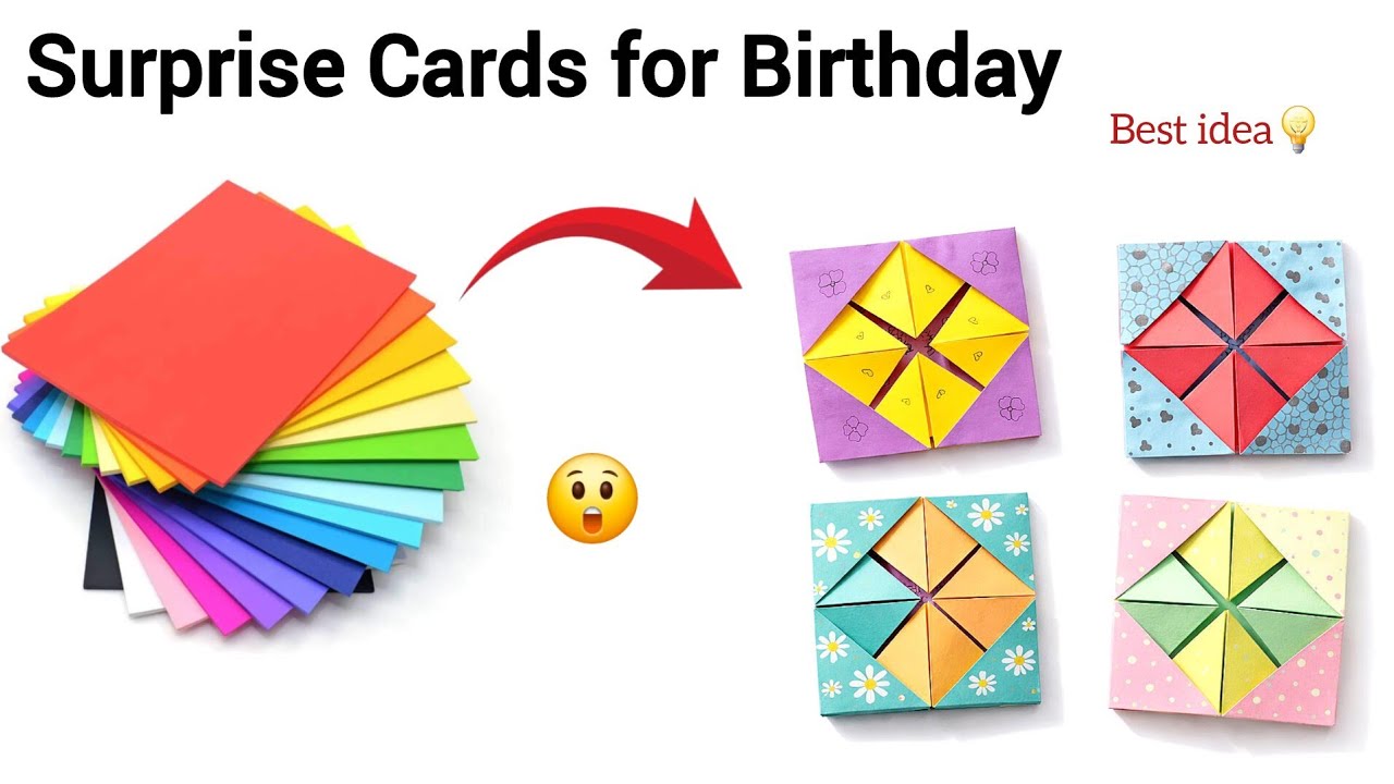 Amazing Origami Surprise Card Ideas |How to Make Beautiful Paper Card ...