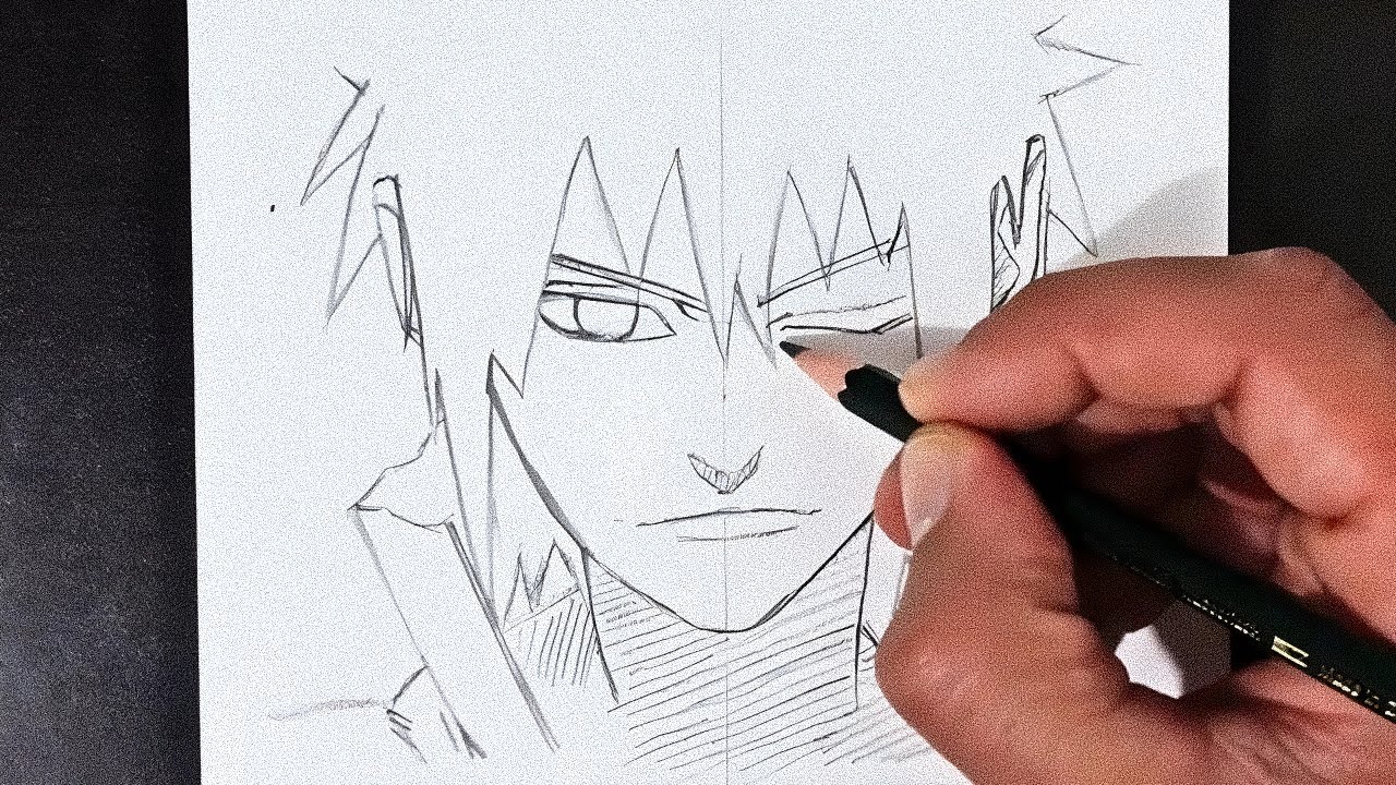 Simple Steps To Draw Sasuke Uchiha || Learn Easy Anime Drawing ...