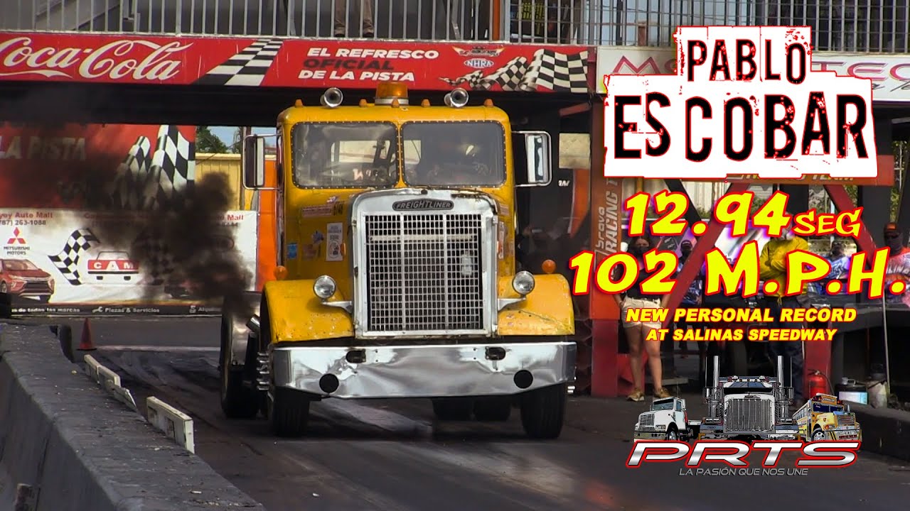 PABLO ESCOBAR RACING 12.94seg "NEW RECORD" /102. M.P.H. AT SALINAS ...