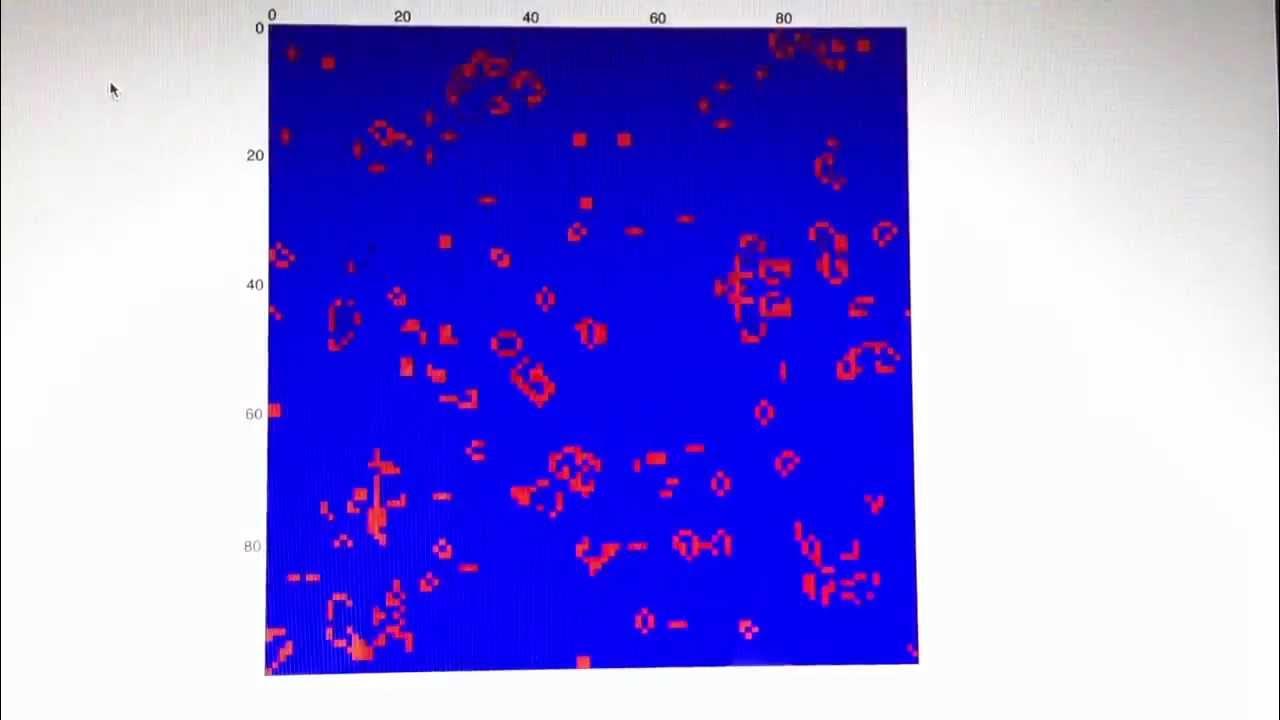 A simple Python matplotlib implementation of Conway's Game - YouTube