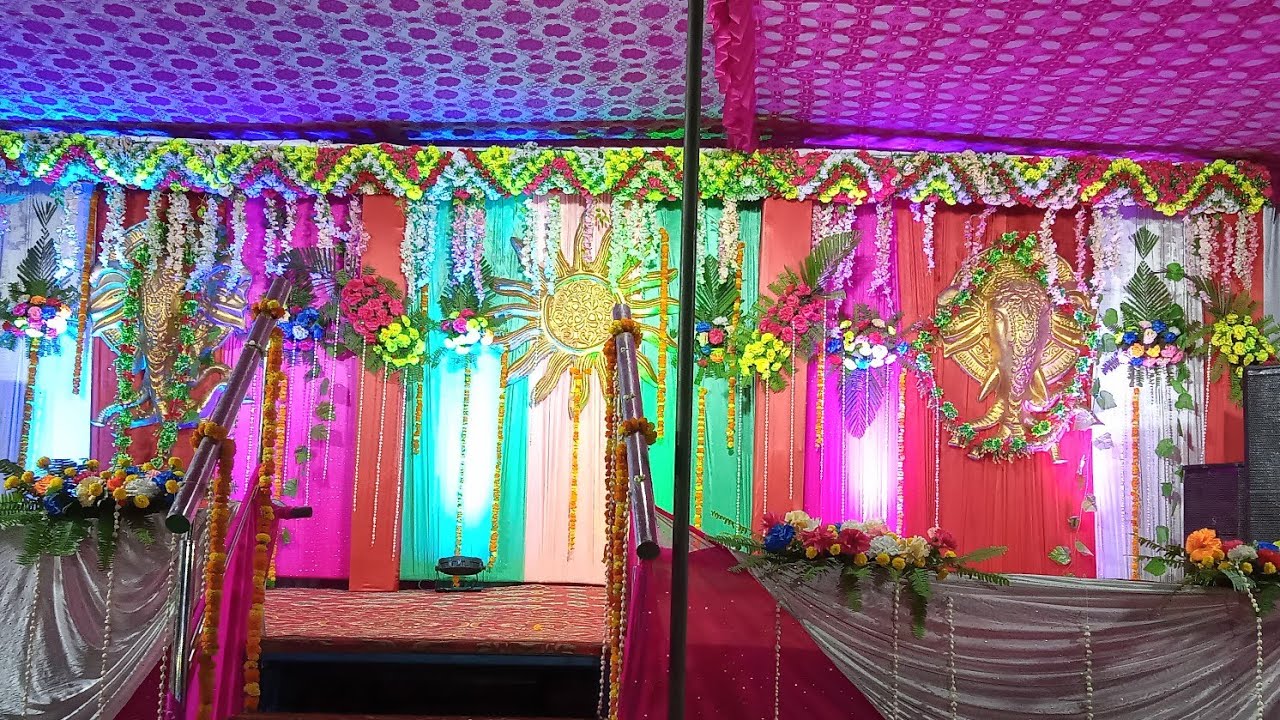 Live show event Lan vyavsta Vip light decoration tent house jaymal ...