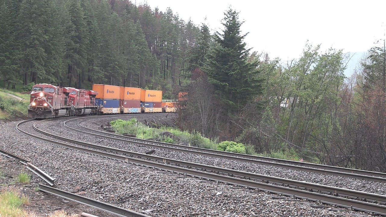 Skeena Pacific Video #2165 CPKC Train #100 East, Squilax, BC 2024-06-26 ...