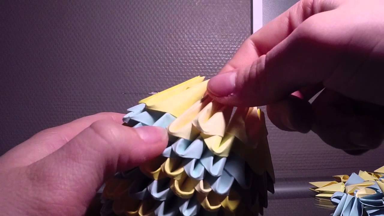 how to make a 3d origami bee - YouTube