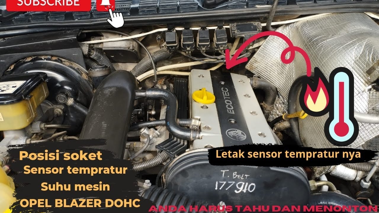 LETAK SENSOR SUHU MESIN OPEL BLAZER - YouTube