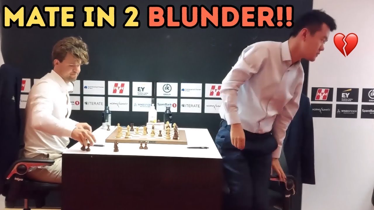 Ding Liren Blunders a Stunning Mate-in-2 Against Magnus Carlsen! - YouTube