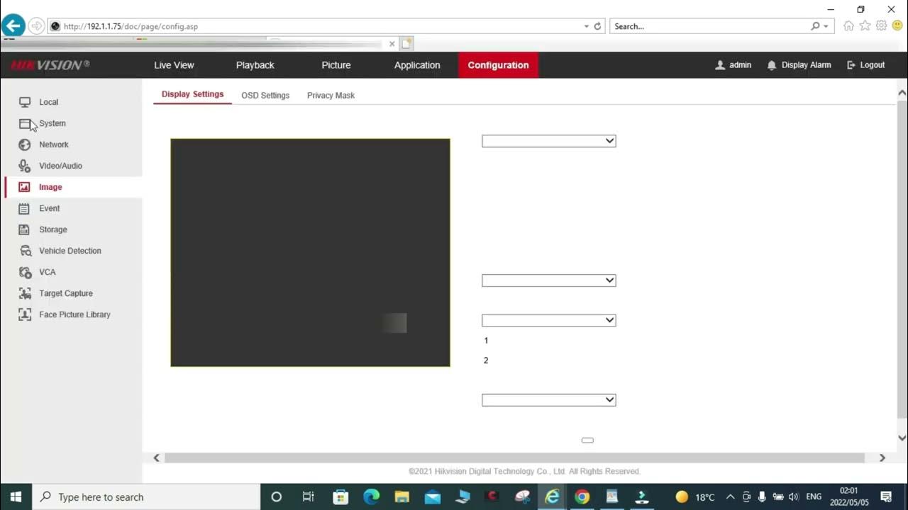 last the stream is encrypted please go to the local configuration hikvision - YouTube