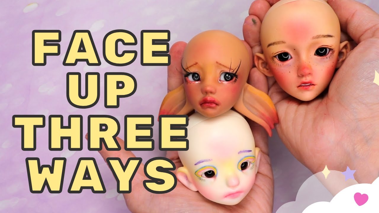 I TRIED THREE METHODS FOR FACE UPS | Airbrush, pastels and paint ...