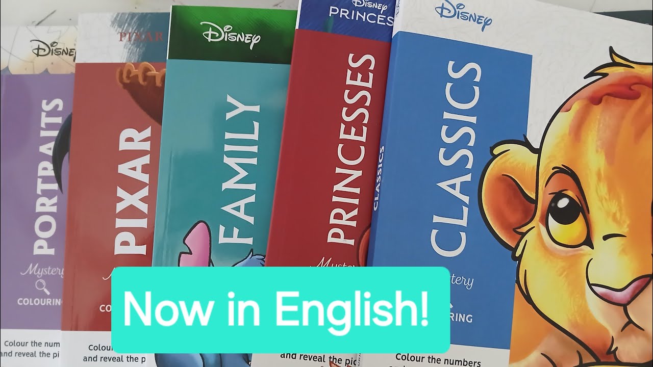 Disney Colour by Numbers books Now in English! - YouTube