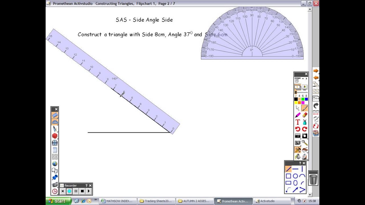 constructing triangles SAS - YouTube