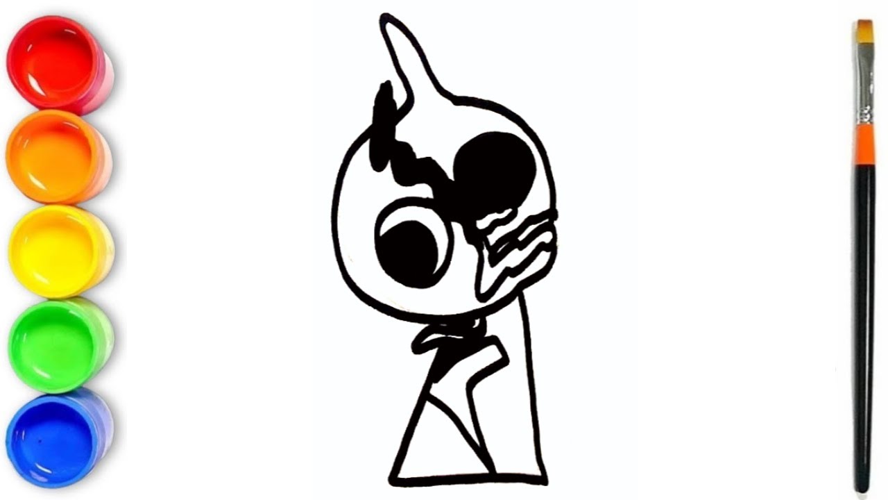 How To Draw Brud Phase 3 Incredibox Sprunki - YouTube