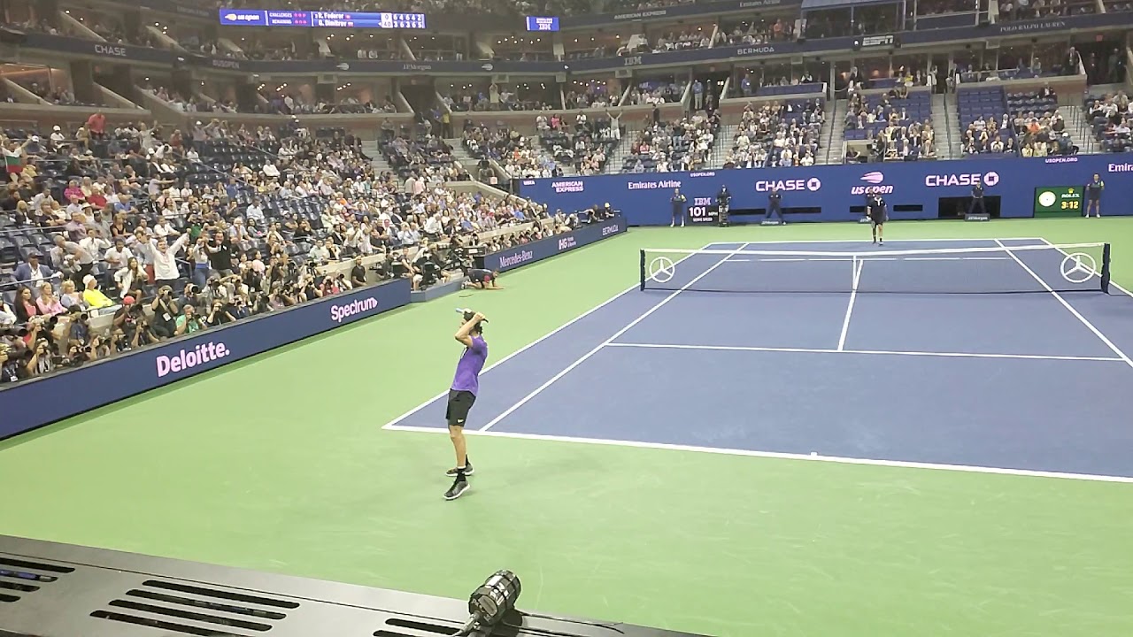 Roger Federer Vs Grigor Dimitrov 2019 US Open Quarter Final Arthur Ashe ...