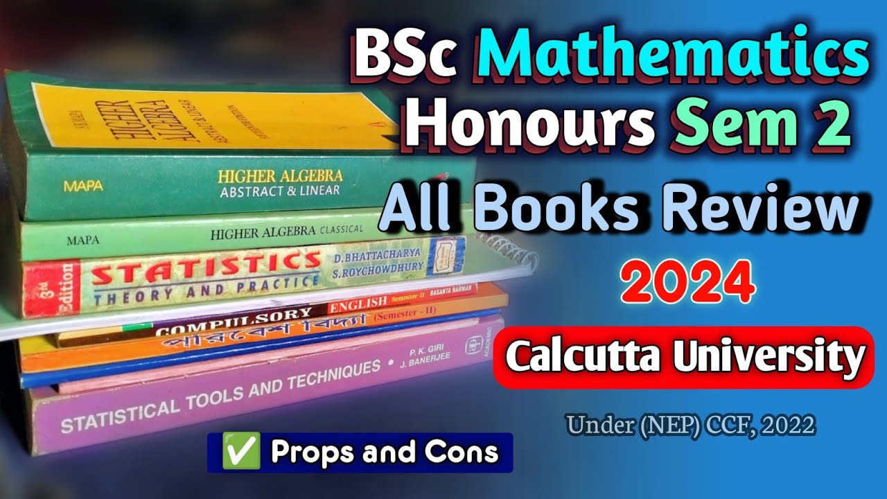 My Book Collection for Sem 2 BSc Mathematics Honours under CU | BSc ...