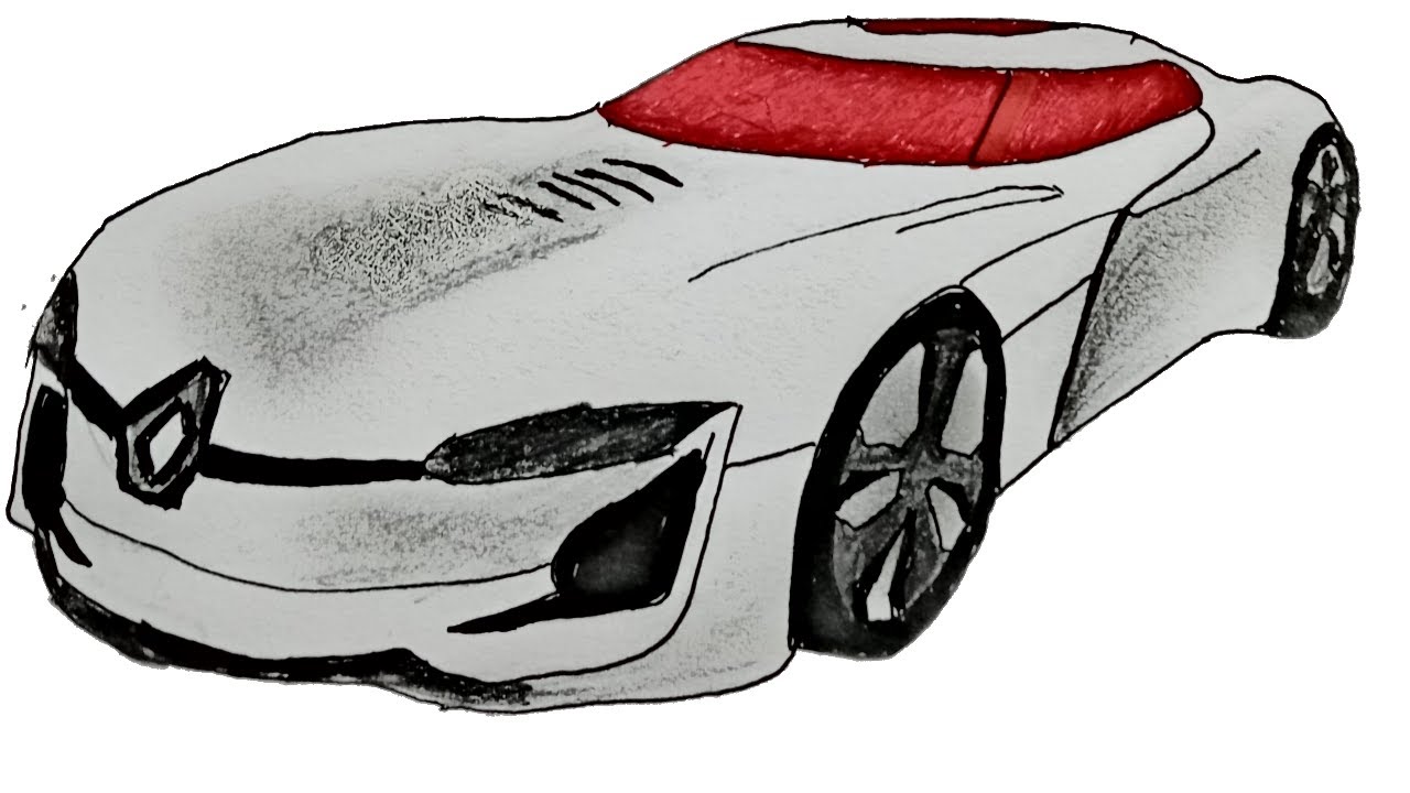 Drawing Renault TREZOR #shorts #short #supercars #drawing - YouTube
