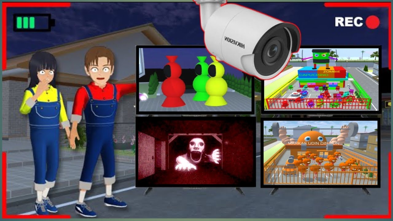 CCTV merekam peta peta, pocong rainbow, pasukan anomali # ...