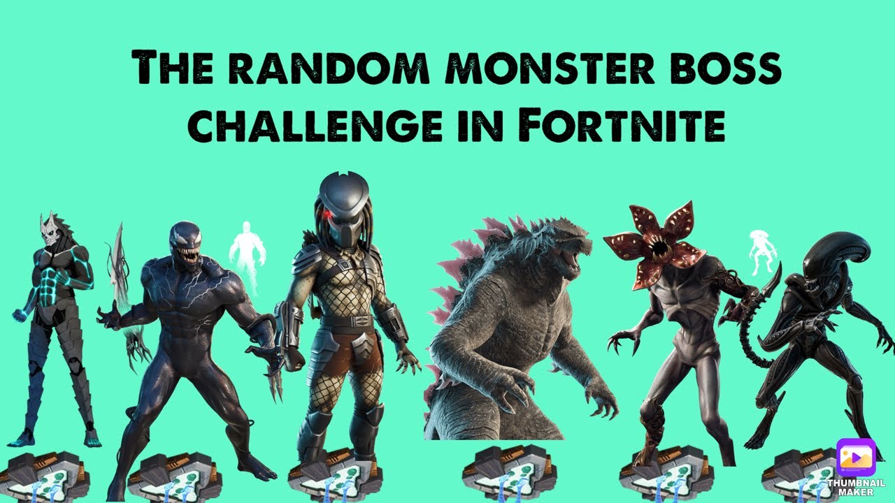 The Random *Monster* Boss Challenge In Fortnite - YouTube