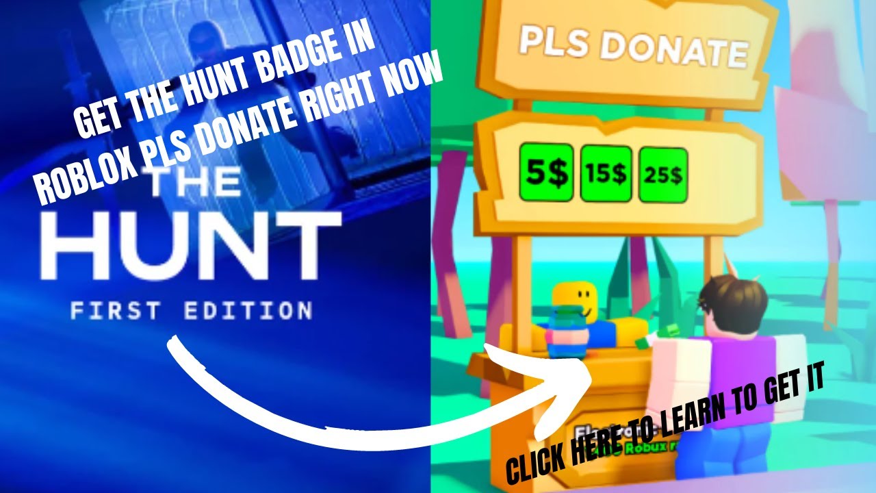 LEARN HOW TO GET THE HUNT EVENT BADGE IN PLS DONATE WITH ME - YouTube