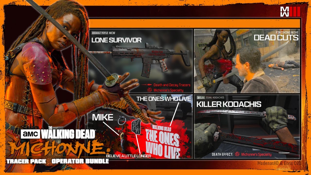 The Walking Dead Michonne Bundle Showcase [Finishing Move, Tracers ...