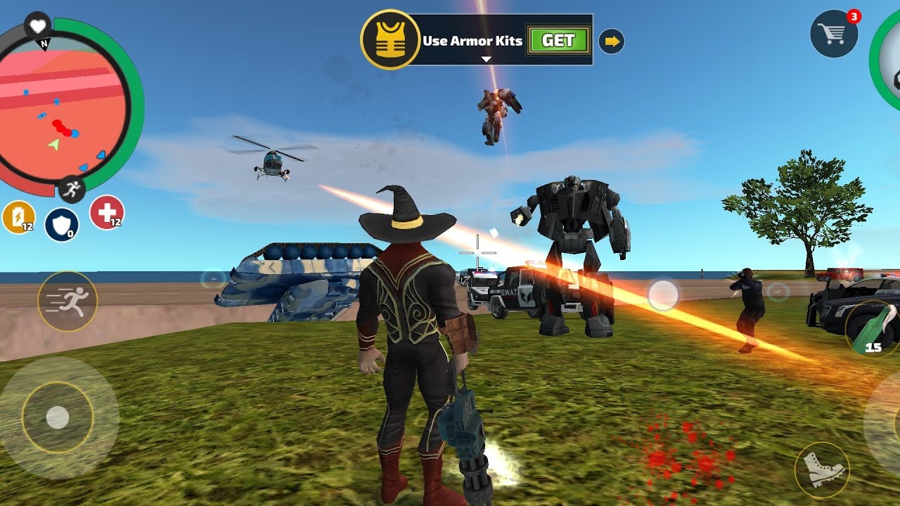 Rope hero da 5 yıldız olup katliam yaptım - YouTube